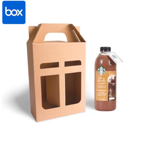 Jual Box isi 2 botol 1 liter dus botol jinjing kardus tenteng botol 1L ...