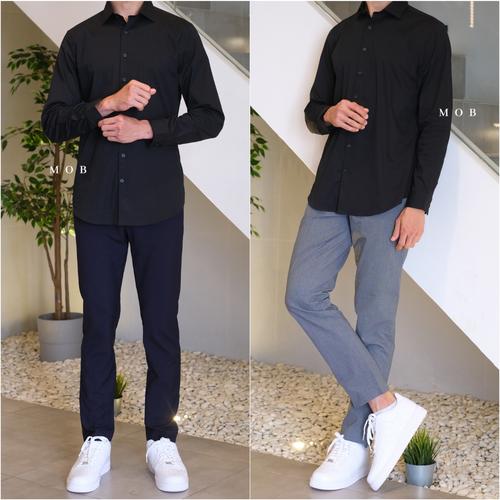 Jual Kemeja EXPRESS Modern Stretch 1MX Black Original - XS - Kab ...