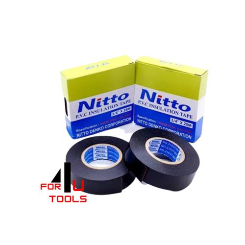 Jual isolasi Nitto/Lakban Listrik Nitto/Lem Nitto Hitam ukuran 3 ...