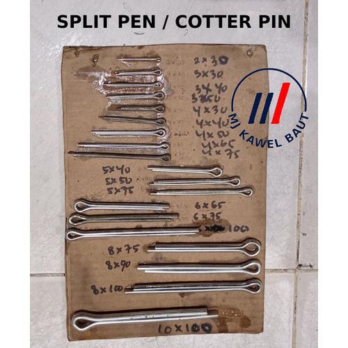 Jual Split Pen / Cotter Pin / Lock Pin M6 x 90 (1/4 x 3 1/2) - Kota ...