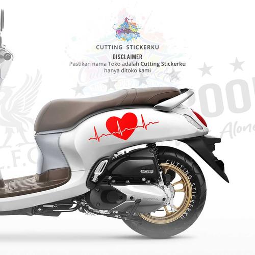 Jual Cutting Stiker Heart Beat Love Variasi Motor Mobil Sticker Nyala ...