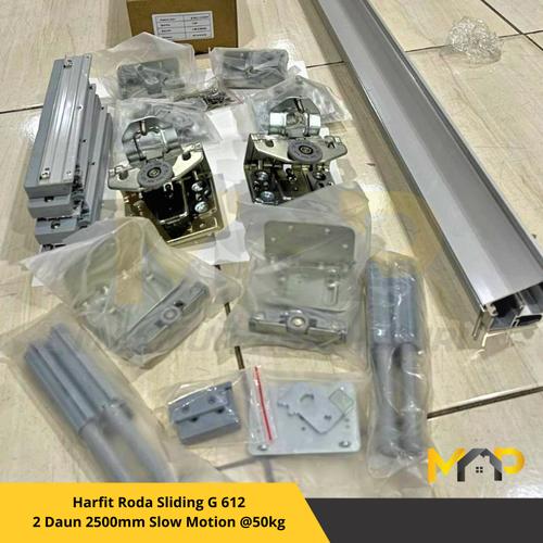 Jual Harfit Roda Sliding G-612 Soft Close beban Max 50kg 2 Daun ...
