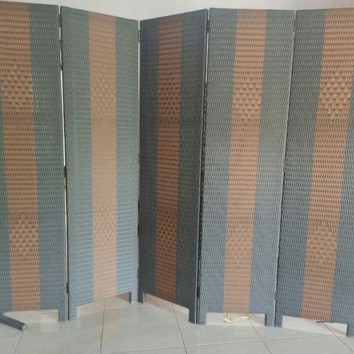 Promo Partisi Sketsel Penyekat Ruangan Lipat portable Rotan Sintetis 5 ...