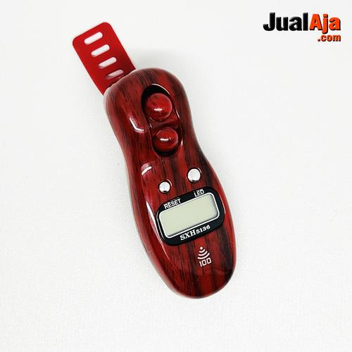 Jual Tasbih Digital Alarm 100 Motif Kayu Lampu LED SXH5136 - Maroon ...