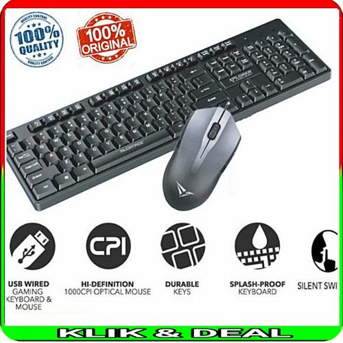 Jual keyboard silent keypad + mouse combo Explorer 3300 ALCATROZ USB ...