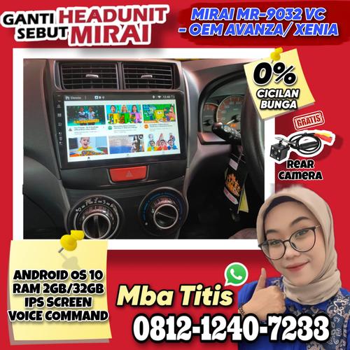 Jual Head Unit ANDROID MIRAI MR-9032 VC Oem Look AVANZA / XENIA - Kota Bekasi - AUDIO TV MOBIL ...