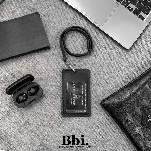 Jual ID Card Holder Lanyard Kulit Aws Kalung Name Tag Kantoran CHAWSS ...