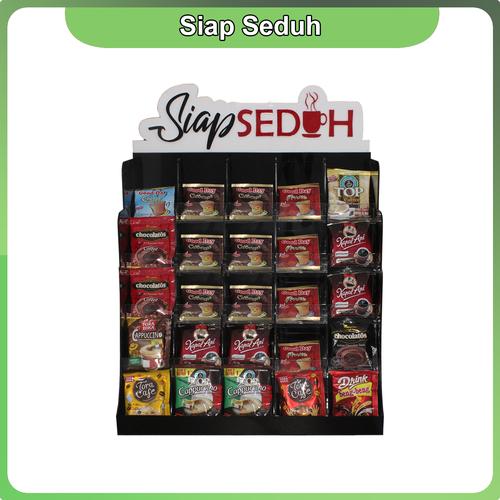 Jual Rak Akrilik Kopi Display Siap Seduh Isi 25 Kotak - Hitam - Kab ...