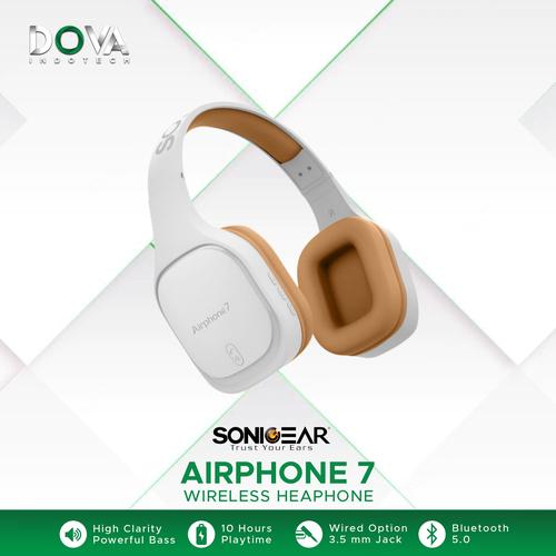 Promo Sonicgear Airphone 7 Headphone Bluetooth With MIC - WHITE GOLD ...