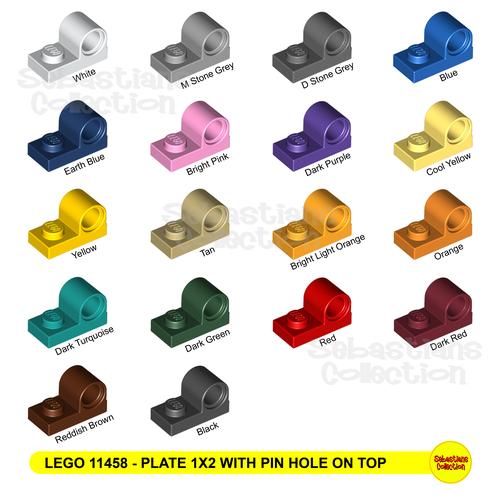 Jual LEGO 11458 - PLATE 1X2 WITH PIN HOLE ON TOP - White - Jakarta ...