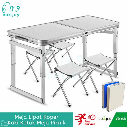 Jual Meja Lipat Koper Kaki Kotak 120 x 60cm Meja Portable Meja Piknik ...