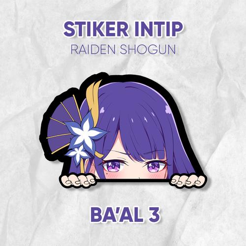 Jual Stiker Intip Raiden Shogun Baal Genshin Impact Sticker Waterproof ...