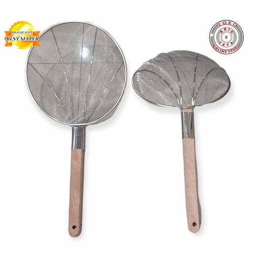 Jual SARINGAN GORENGAN SERBAGUNA GAGANG KAYU STAINLESS STEEL TEBAL - 28 ...