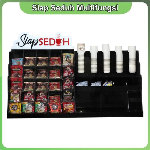 Promo Rak Akrilik Kopi Display Siap Seduh Large & Cup Organizer ...
