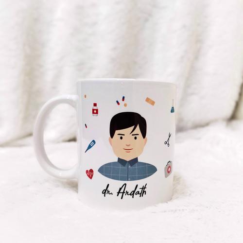 Jual Mug Karakter Tema Profesi Dokter, Dentist, Arsitek - Bisa custom ...