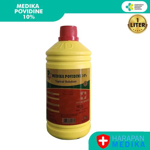 Jual Medika Povidine Iodine 10% 1 Liter / Obat Merah Luka Povidon ...