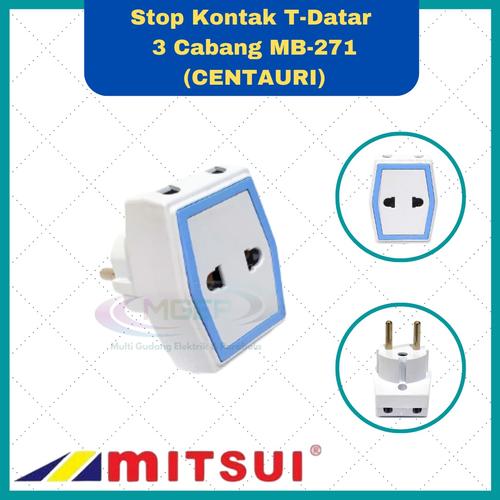 Jual Mitsui Centauri Stop kontak T Datar 3 cabang steker - Kota Tangerang - Indonesia Lighting ...