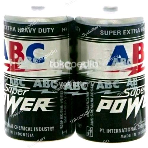 Jual ABC SUPER POWER SIZE D R20 BATERAI BATRE 1.5V 1.5 V MADE IN ...