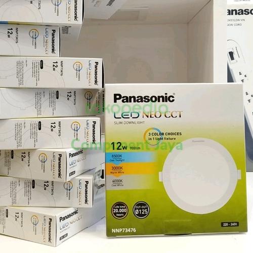 Jual Lampu Downlight LED Panel PANASONIC NEO SLIM CCT 3 warna 12W 12 ...