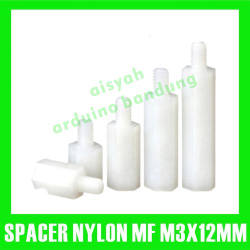 Promo Putih Nylon M3x12+6 mm Pilar Spacer M3 Standoff PCB M3 12 + 6 mm ...
