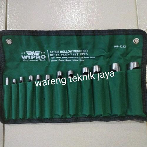 Jual Alat Pembolong Gasket Kulit Plong Set - WIPRO Hollow Punch Set 12 ...