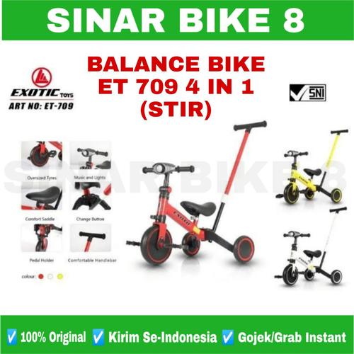 Jual Sepeda Roda Tiga 3 Push Balance Bike EXOTIC ET 709 Stir Tricycle ...