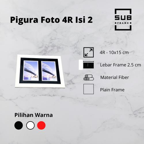 Jual Pigura Foto/Frame Foto 4R susun 2 - Putih, polos - Kota Surabaya ...
