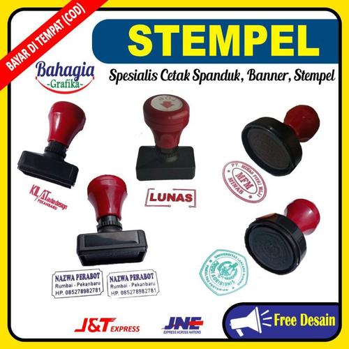 Jual Stempel Custom Cap Logo Flash Stampel Stamp - Hitam, Bulat 40 mm ...