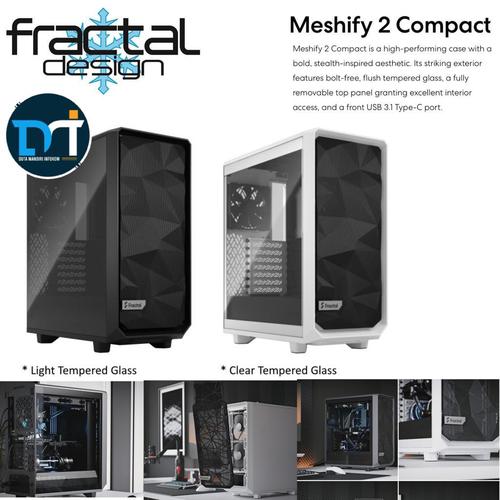 Promo Fractal Design Meshify 2 Compact - Tempered Glass ATX Gaming Case ...