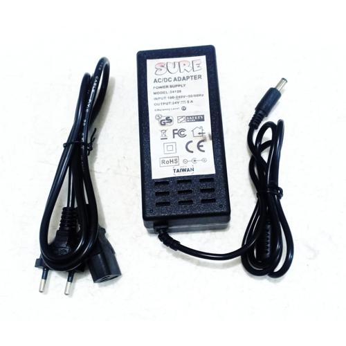 Jual sure adaptor 24v 5A charger 24 volt 5 ampere power supply daya AC ...