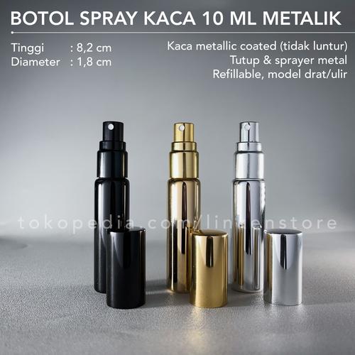 Jual Botol Spray 10ml Kaca Metalik - Vial Parfum Isi Ulang Sprayer ...