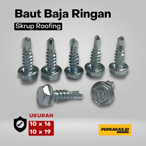 Jual Baut Baja Ringan Sekrup Roofing 50pcs WILSON - SJA, 10 x 16 - Kota ...