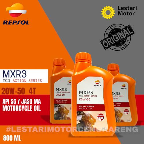 Promo REPSOL OLI MOTOR BEBEK MXR3 MXR 3 20W50 0.8L MCO ACTION SERIES API SG - Jakarta Barat ...