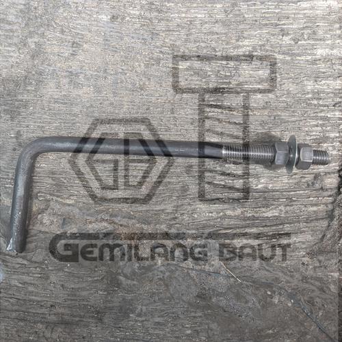 Jual Baut Angkur L M12 /Angkur Besi Beton 1/2"X 60 CM (ST 37) +2 Mur+1 ...