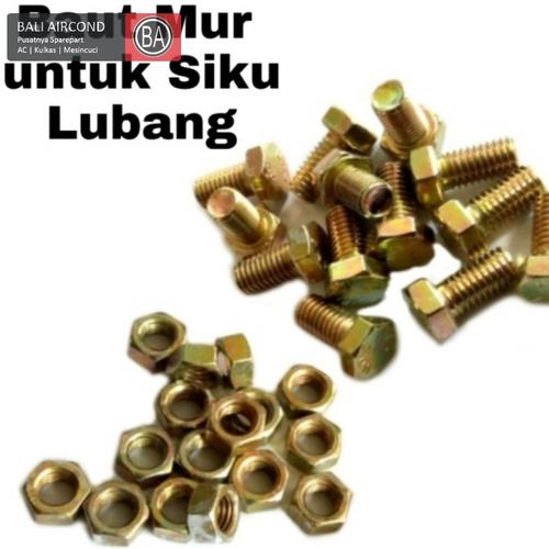 Jual Baut 12 Mur Set Baut 8x1.5cm Untuk Rak Besi Siku Lubang Kunci Pas ...