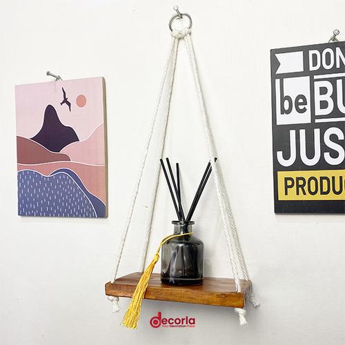 Jual Decorla Ambalan Kayu Tali Makrame Dekorasi Hiasan Ornamen Dinding ...