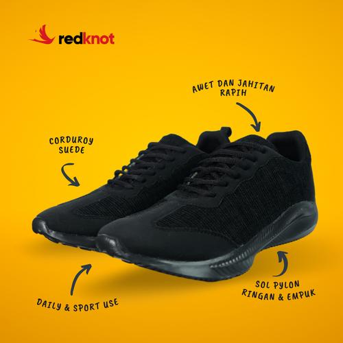Promo Redknot Asmos Hitam Sol Hitam | Sepatu Sneakers Pria Olahraga ...