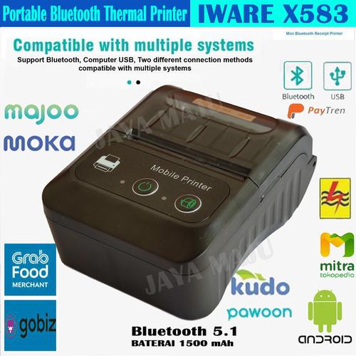 Jual MINI PORTABLE BLUETOOTH THERMAL PRINTER IWARE X583 RPP02N MOKAPOS ...