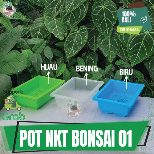 Jual Pot Tanaman Bonsai 01-02 Pot NKT Bunga Pendek Ceper Hitam Coklat ...