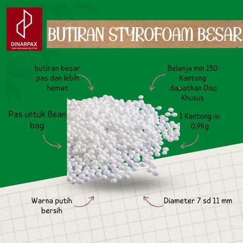 Jual Styrofoam butiran Besar / Sterofoam butiran berbentuk Jagung ...