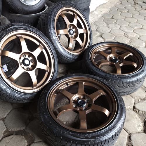 Jual jual velg mobil te37 ring 17x7,5 pcd 4x100/114,3 ban 205-45-17 second - Kota Tangerang ...