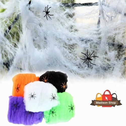 Promo Kapas Sarang Laba Laba Dekorasi Halloween Spider Web Putih Dekor ...