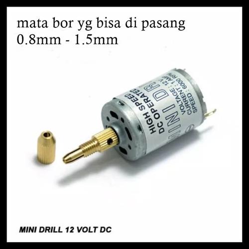Jual Dinamo Mini Drill 12 Volt DC - Bor board papan PCB Mini Drill 12v ...