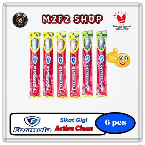 Jual Sikat Gigi Formula Soft Active Clean | Toothbrush (Harga 6 Pcs ...