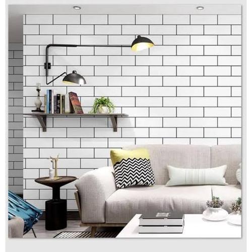 Jual wallpaper stiker dinding 10 meter x 45 cm ada lem wall stiker lem ...