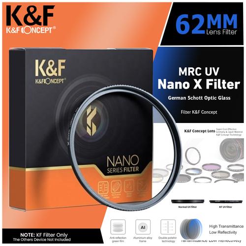 Jual KNF Concept 62mm Filter Nano-X UV Filter Multi Coating K&F Concept ...