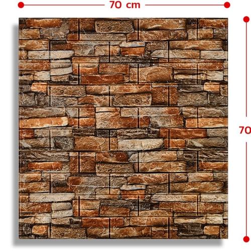 Jual Wallpaper Dinding Foam 3D Bata Batu Alam Merah 70x77 cm Dekorasi ...