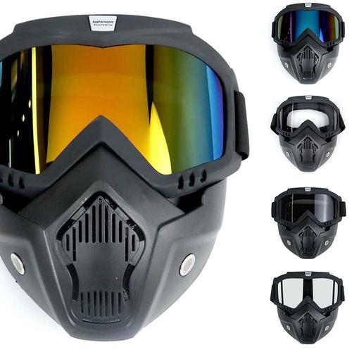 Jual Masker Motor Kacamata Google Goggle Mask Full Face - Transparent ...