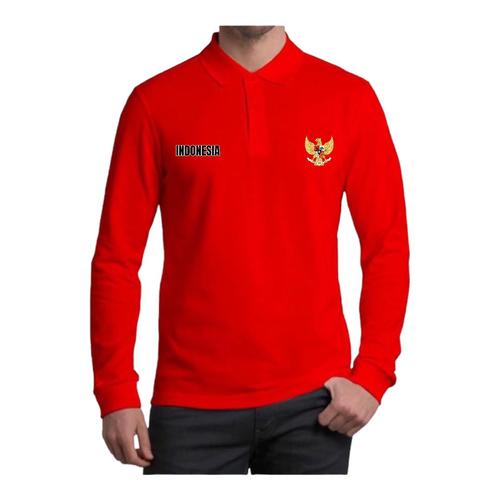 Jual Kaos kerah lengan panjang polo shirt distro logo Garuda Indonesia ...