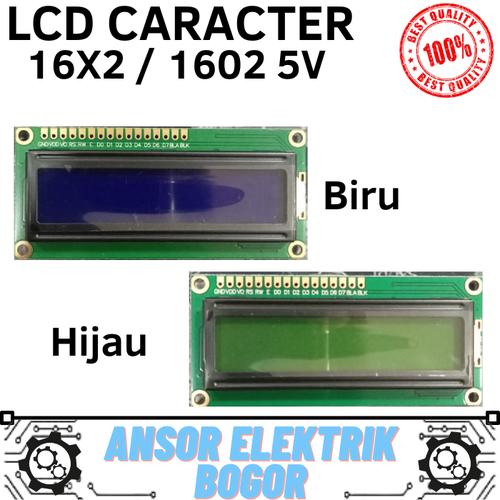 Jual LCD Character 16x2 1602 5V Hijau dan Biru gelap module lcd - Hijau ...